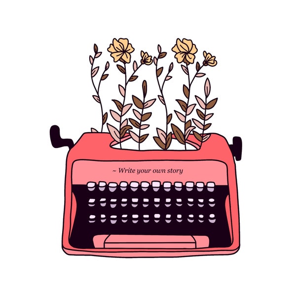 Pink Typewriter - Etsy