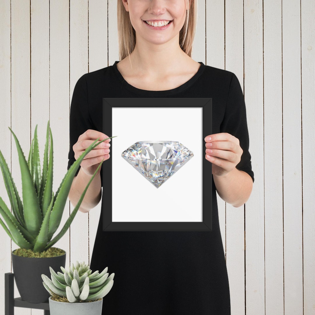 3D Diamond Art Print, Crystal Wall Art Painting, White Diamond Decor 8 ...