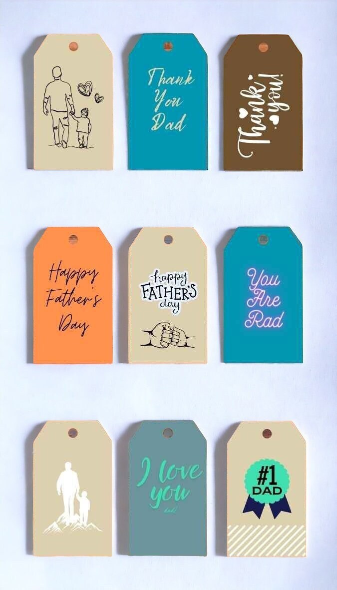 Printable Father's Day Gift Tags, Downloadable Father Tags, Grandpa ...