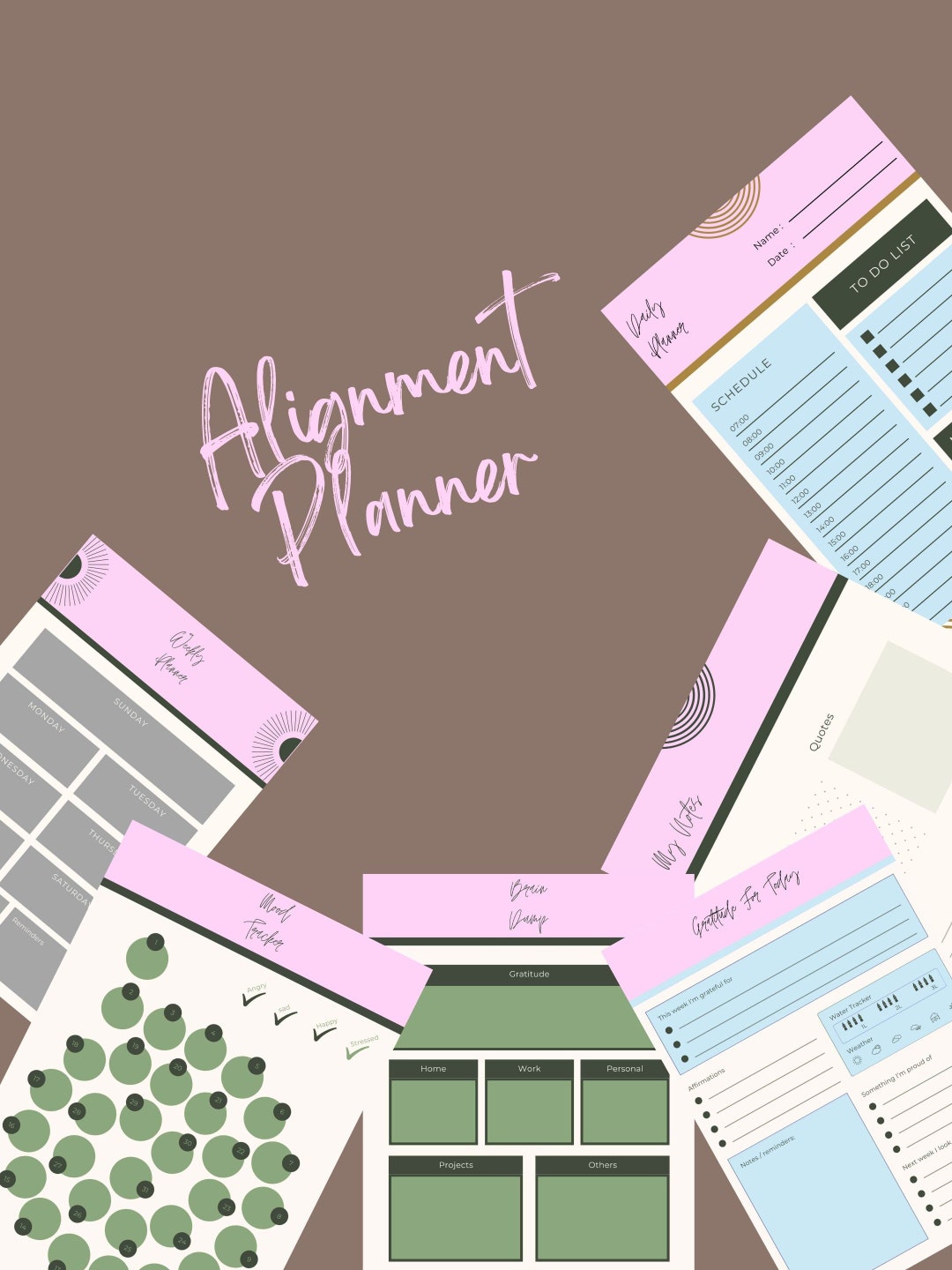 Bohemian Alignment Planner Download, Cute Journal Download, Life ...