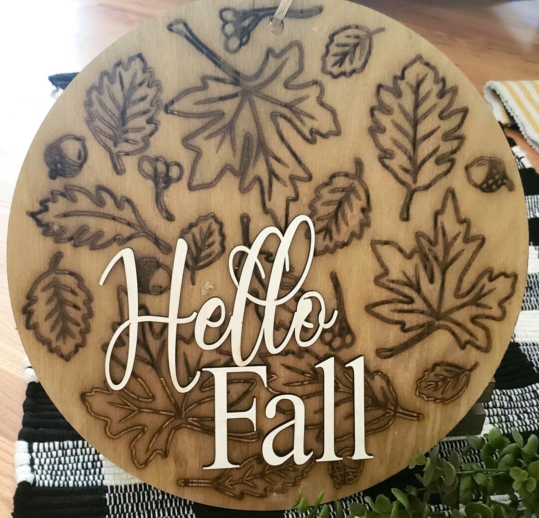 Fall Engraved Sign Laser Engraved Sign Boho Decor Door - Etsy
