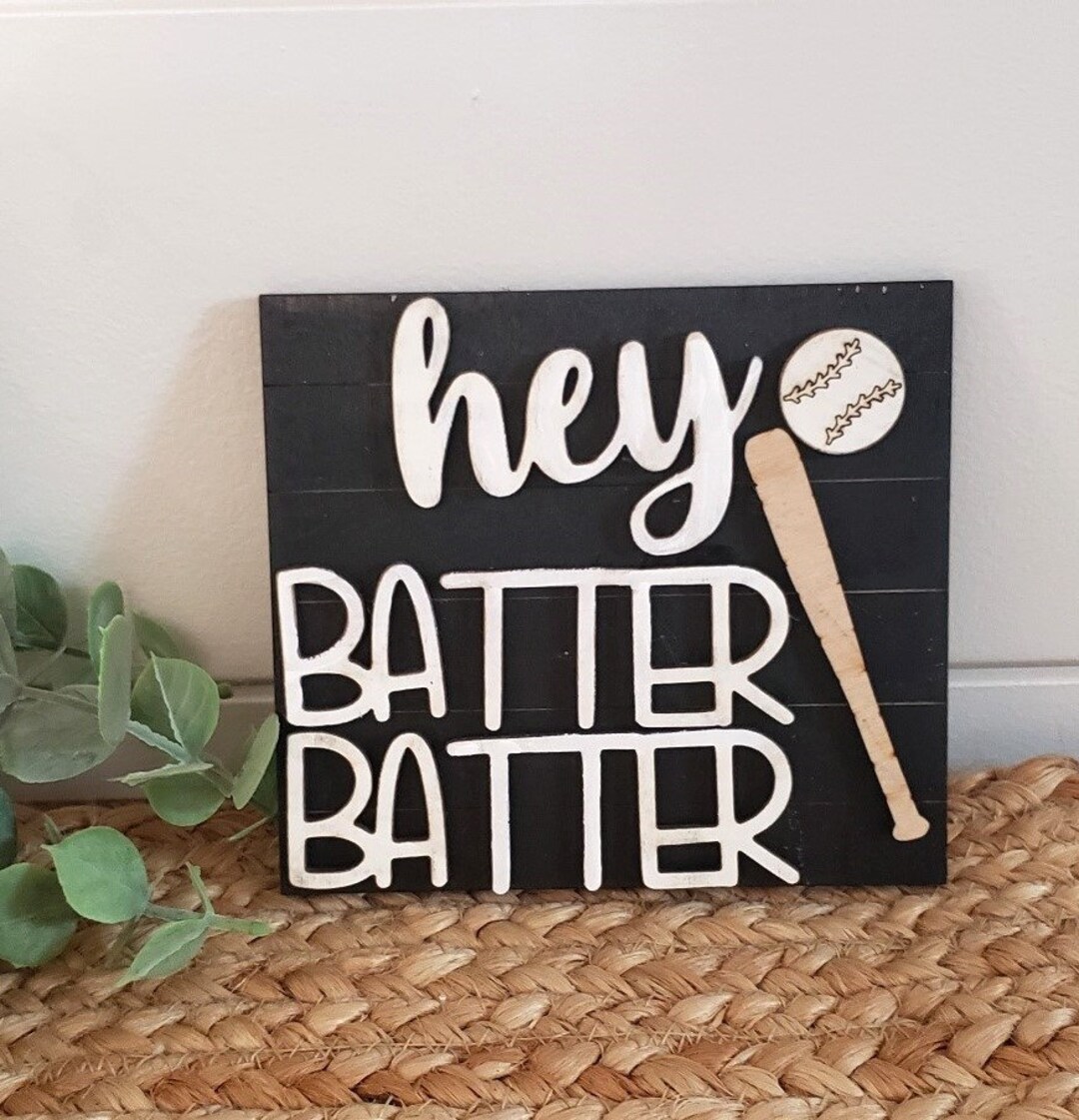 Laser Cut, Layered Baseball Batter Sign for Tiered Trays - Etsy