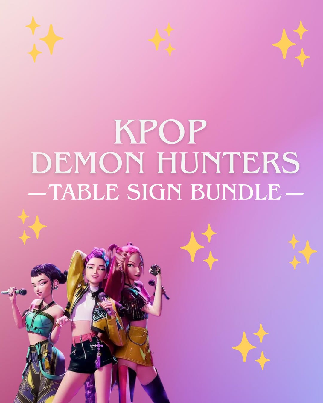 KPOP Demon Hunters Birthday Party Signs | BUNDLE PACK - Etsy