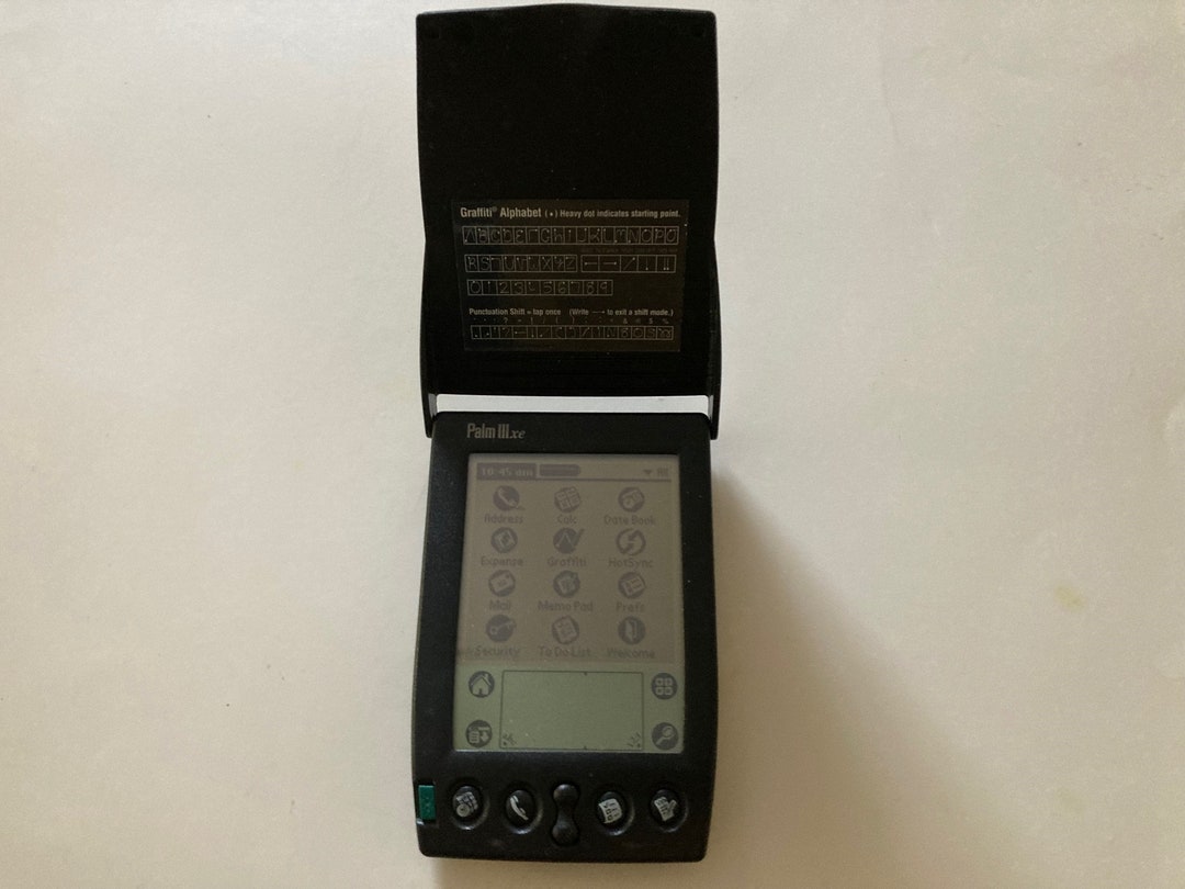 Vintage Palm Pilot Model Palm Iiixe Handheld PDA With USB Transfer ...