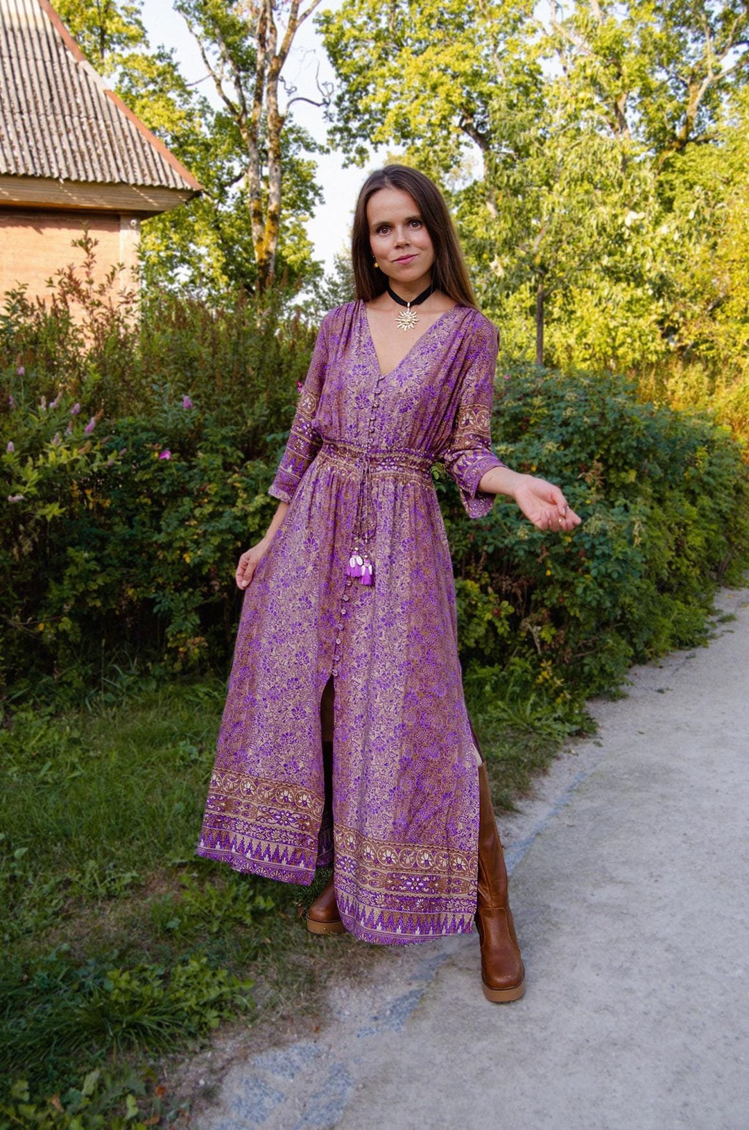 Bohemian Dress, Boho Outfit, Ethnic Design, Hippy Chic, Viscose Autumn ...
