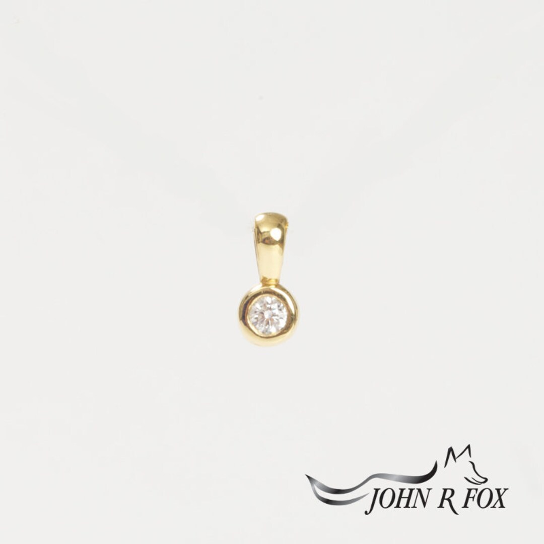 Chubbie Pendant 0.10ct. 18carat Gold by John Fox - Etsy