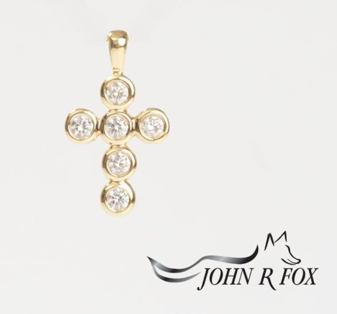 Chubbie Diamond Cross in 18ct Gold by John Fox - Etsy