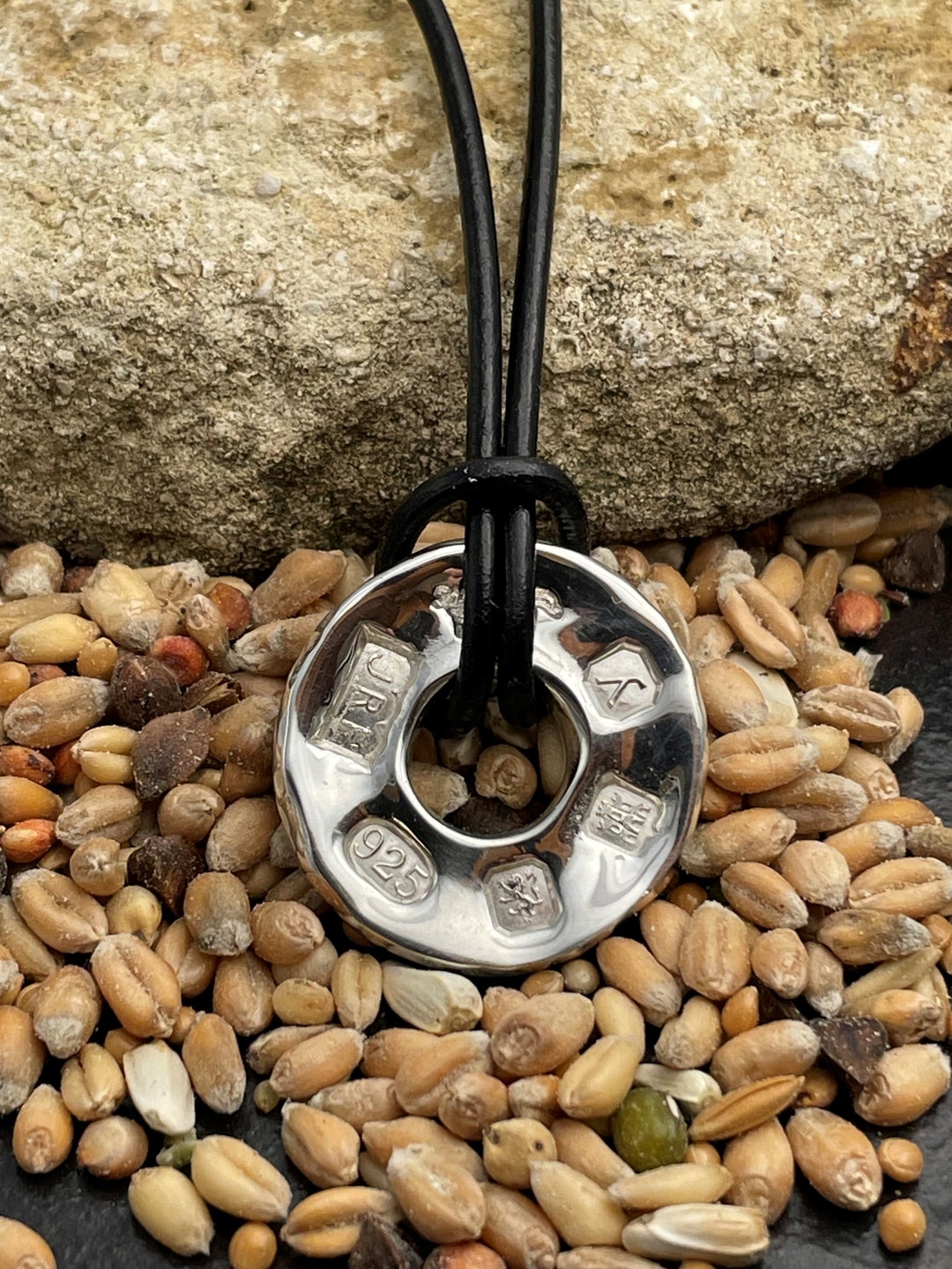 Sterling Silver 'millstone' Pendant With Display Hallmark. John Fox - Etsy