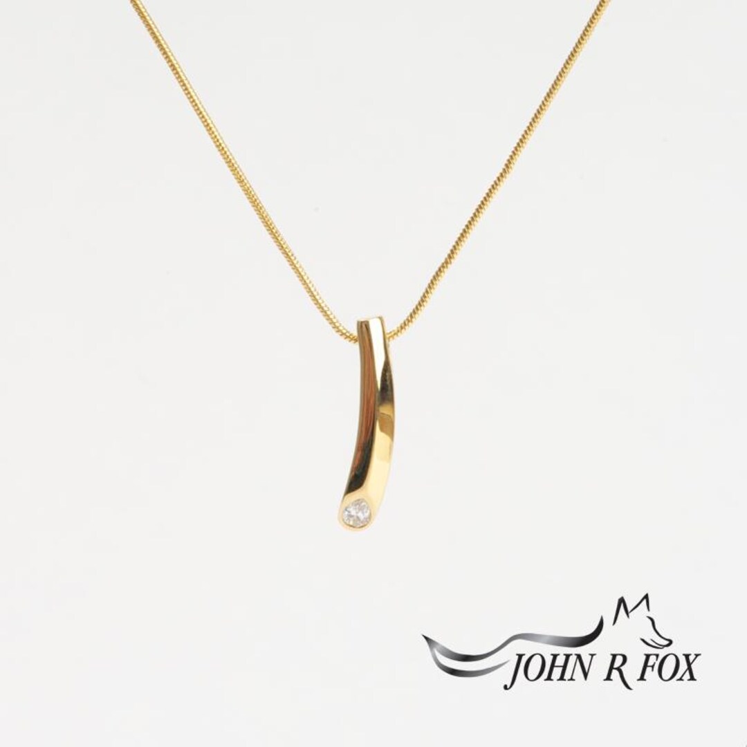 Tulip Collection Diamond Pendant With 16inch Snake Chain. - Etsy UK