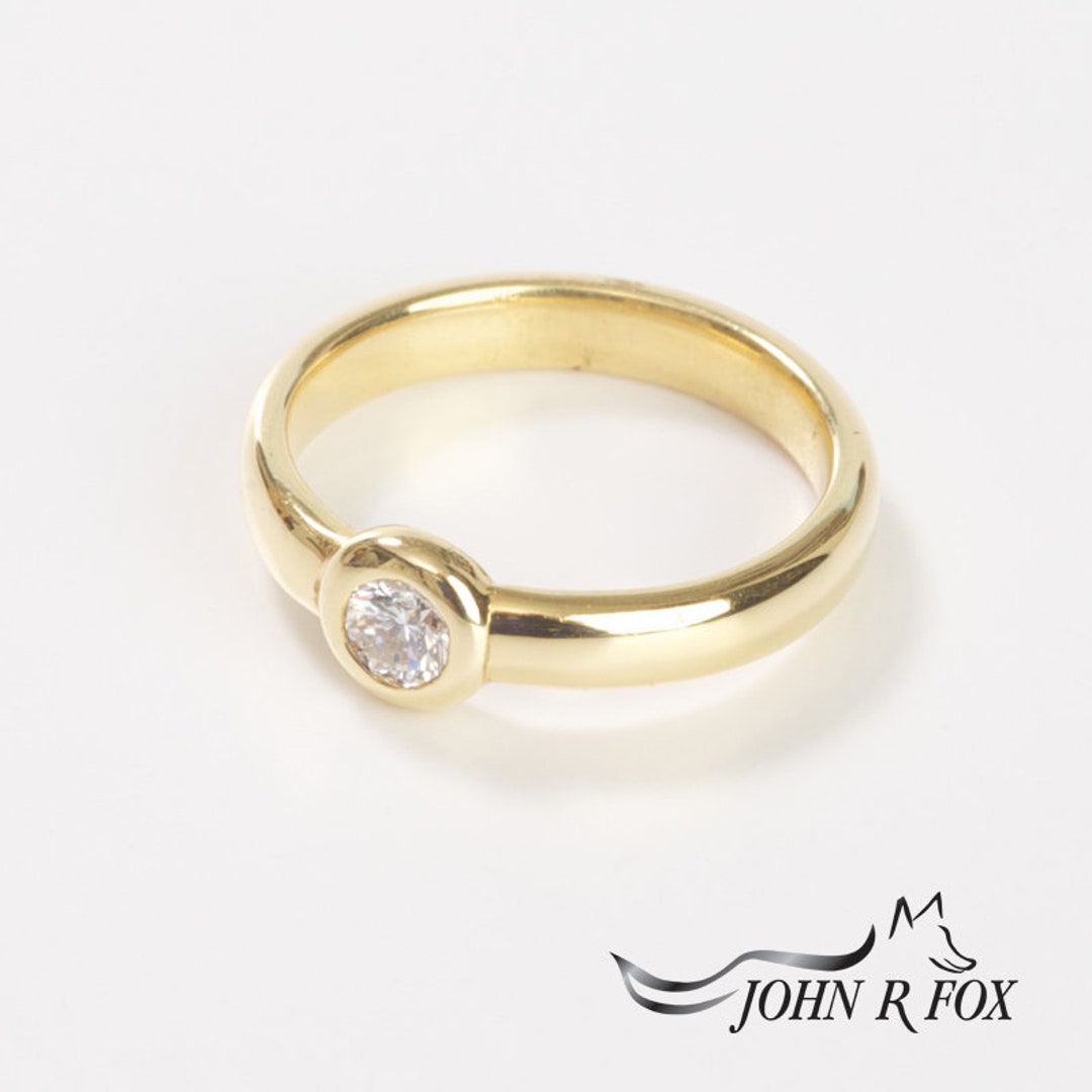 Chubbie Single Diamond Ring 0.25ct. 18ct Gold by John Fox - Etsy