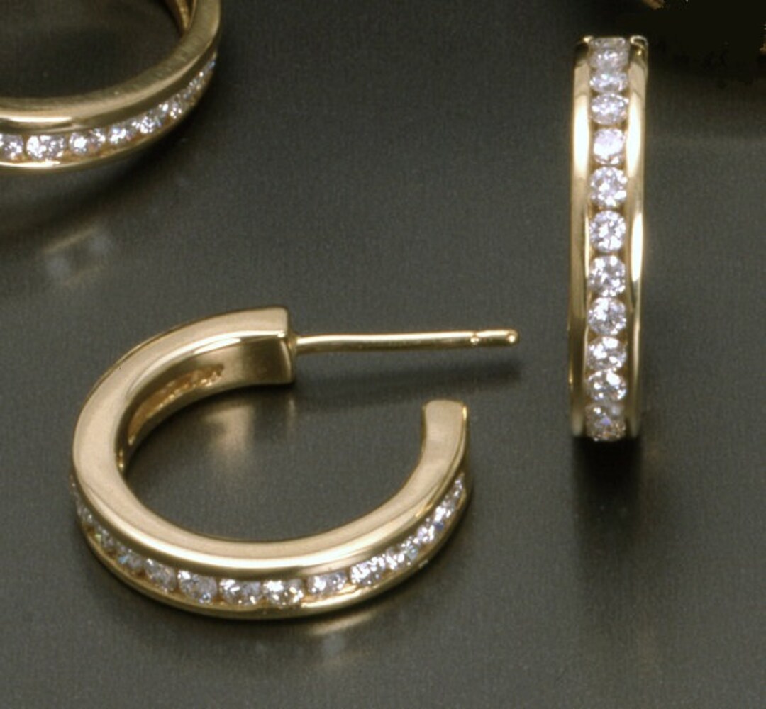 Infinity Collection Diamond Full Hoop Earrings 17mm Across by John Fox ...