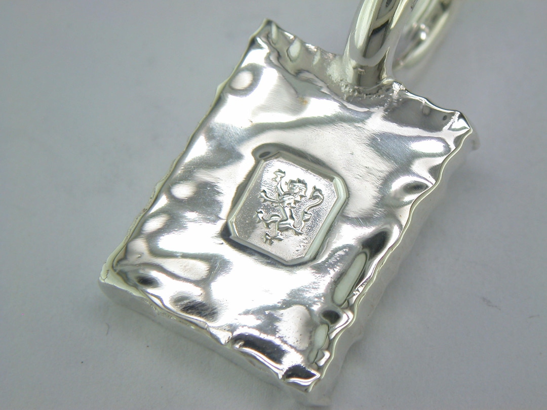 Chunky Handmade Sterling Silver Tag Pendant With Display Hallmark. 20mm ...