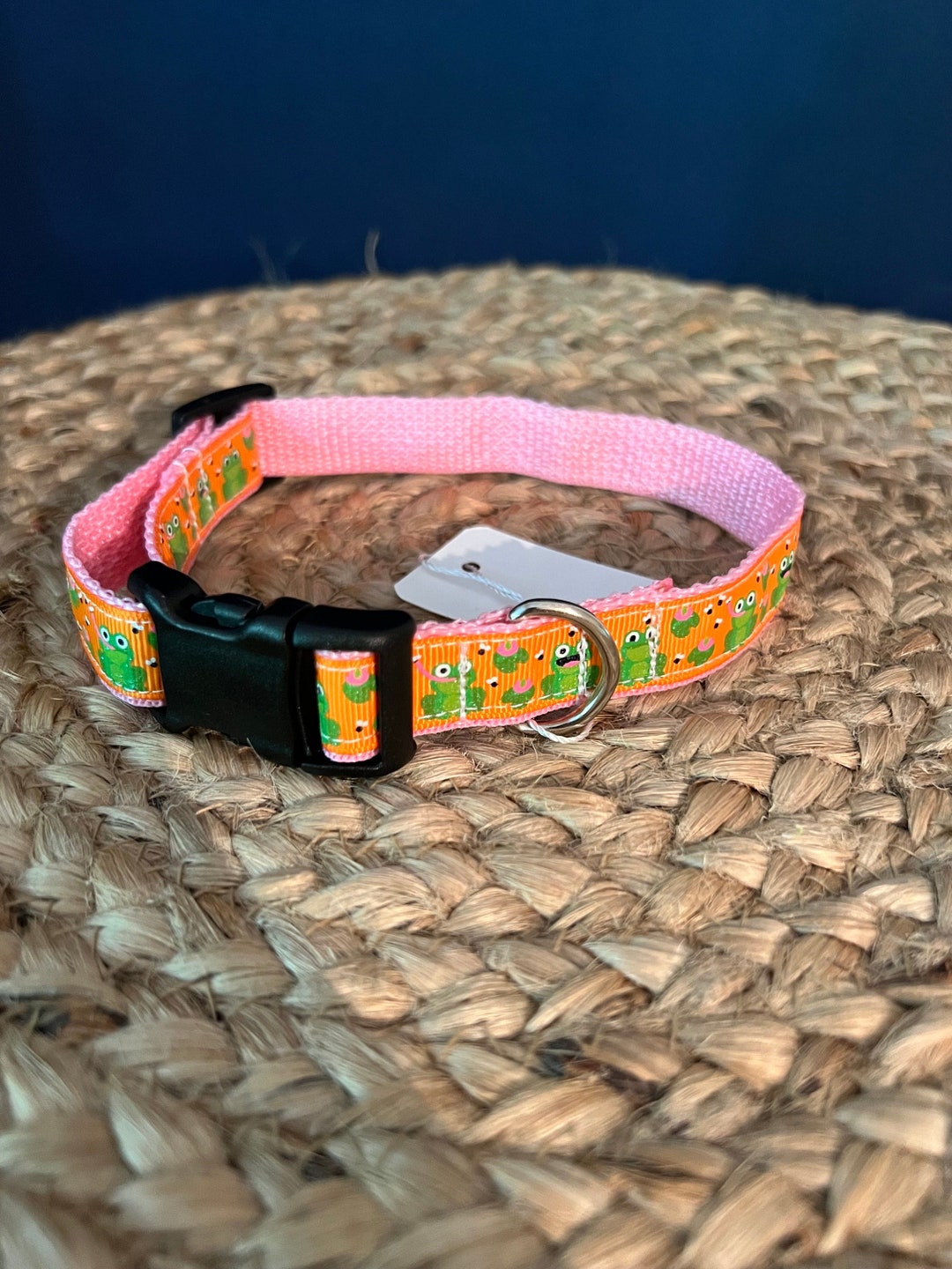 3/4inch Frog W/glitter Details Dog Collar, Frog Dog Collars, Girly Dog ...