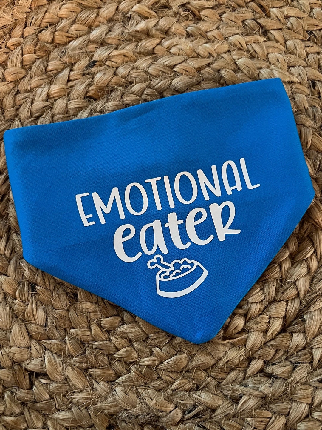 Emotional Eater Snap-on Bandana, Funny Dog Bandana, Snap on Dog ...