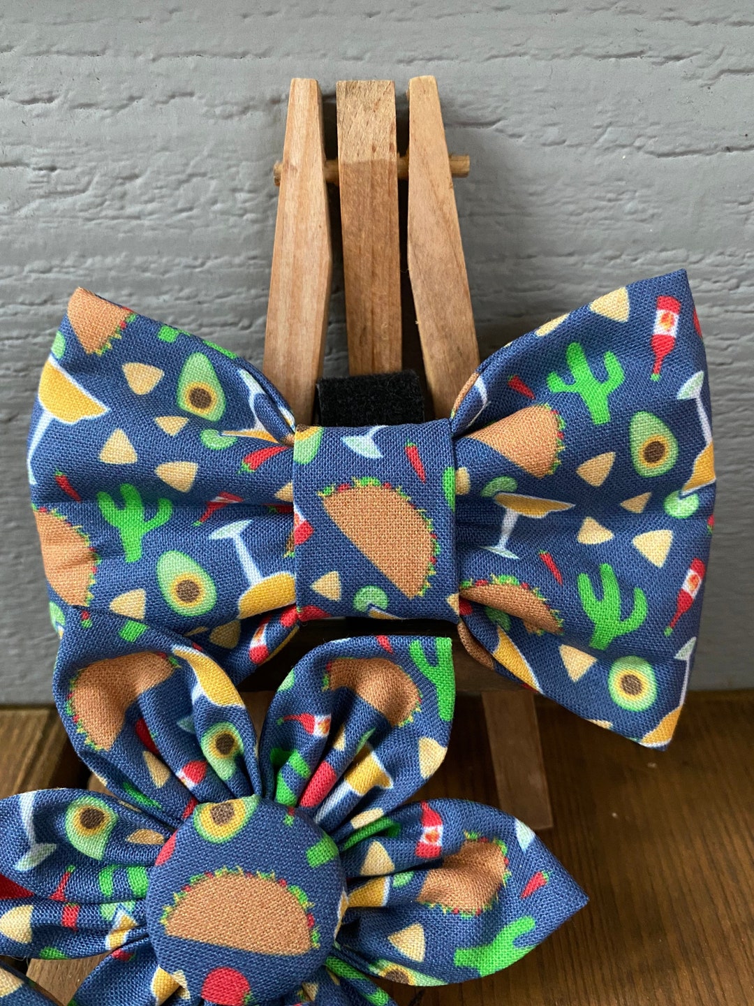 Tacos & Margs Pet Bow Tie OR Collar Flower, Baylors Bow Ties - Etsy