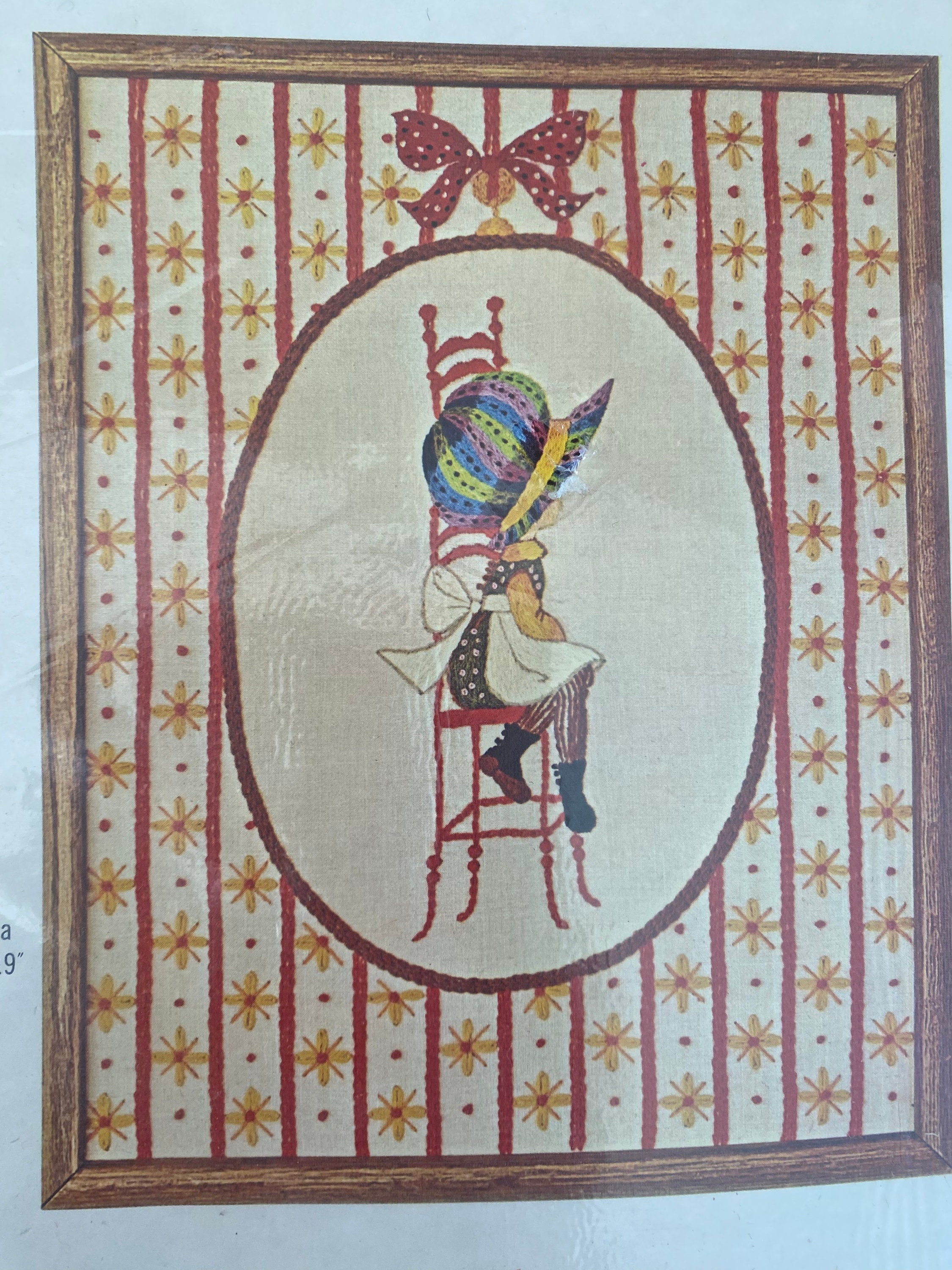 Vintage Crewel Embroidery Kit Bucilla Creative Needlecraft sitting ...