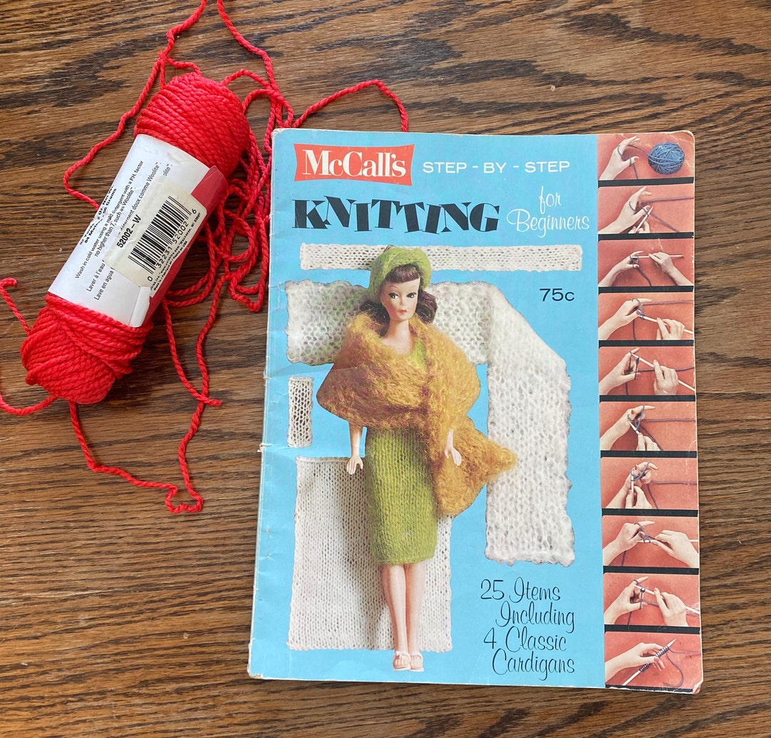 Vintage Mccall’s Step-by-step Knitting for Beginners Book 1965 - Etsy