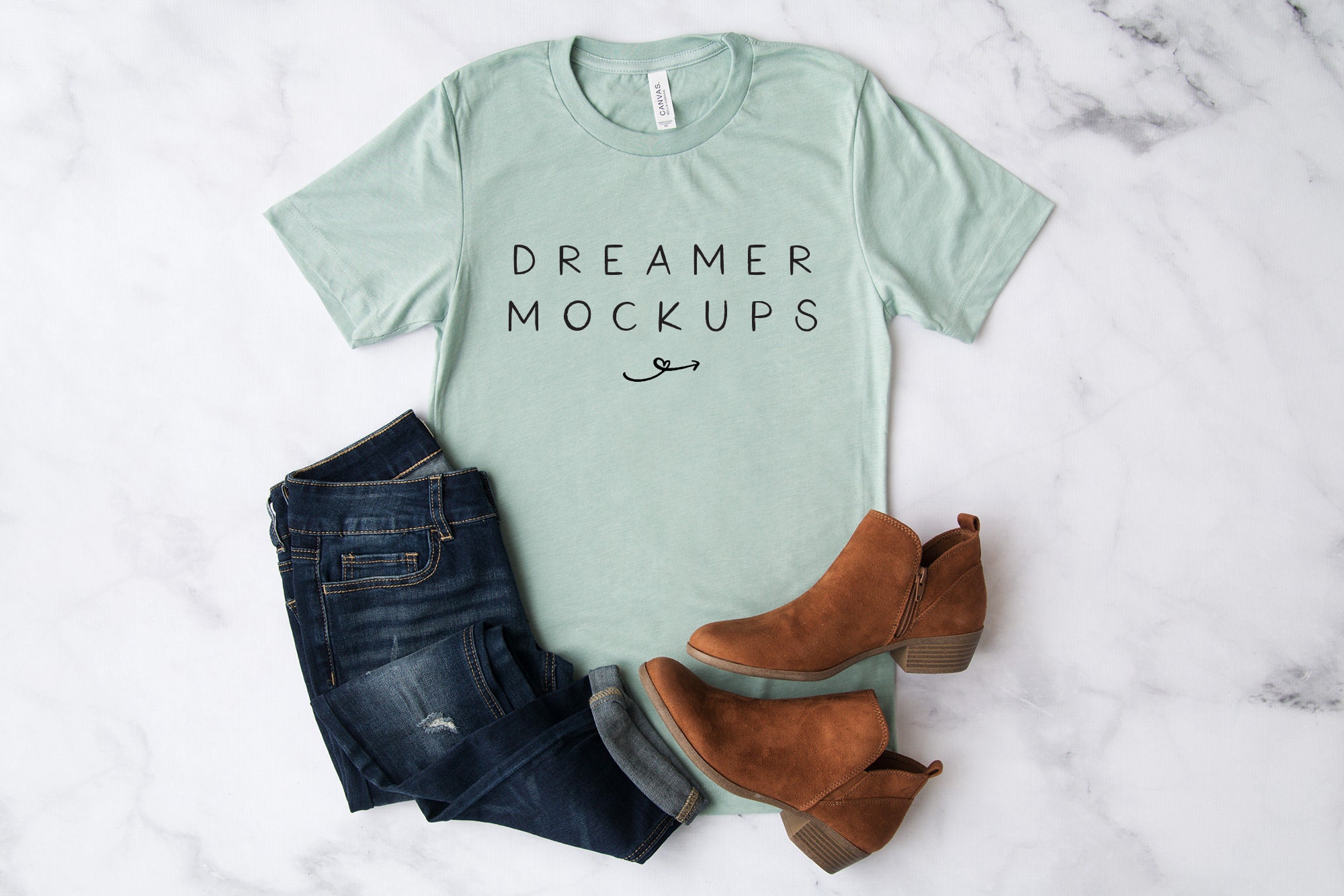 Bella Canvas Heather Dusty Blue Mockup, Bella Canvas 3001 Mockup, 3001 ...