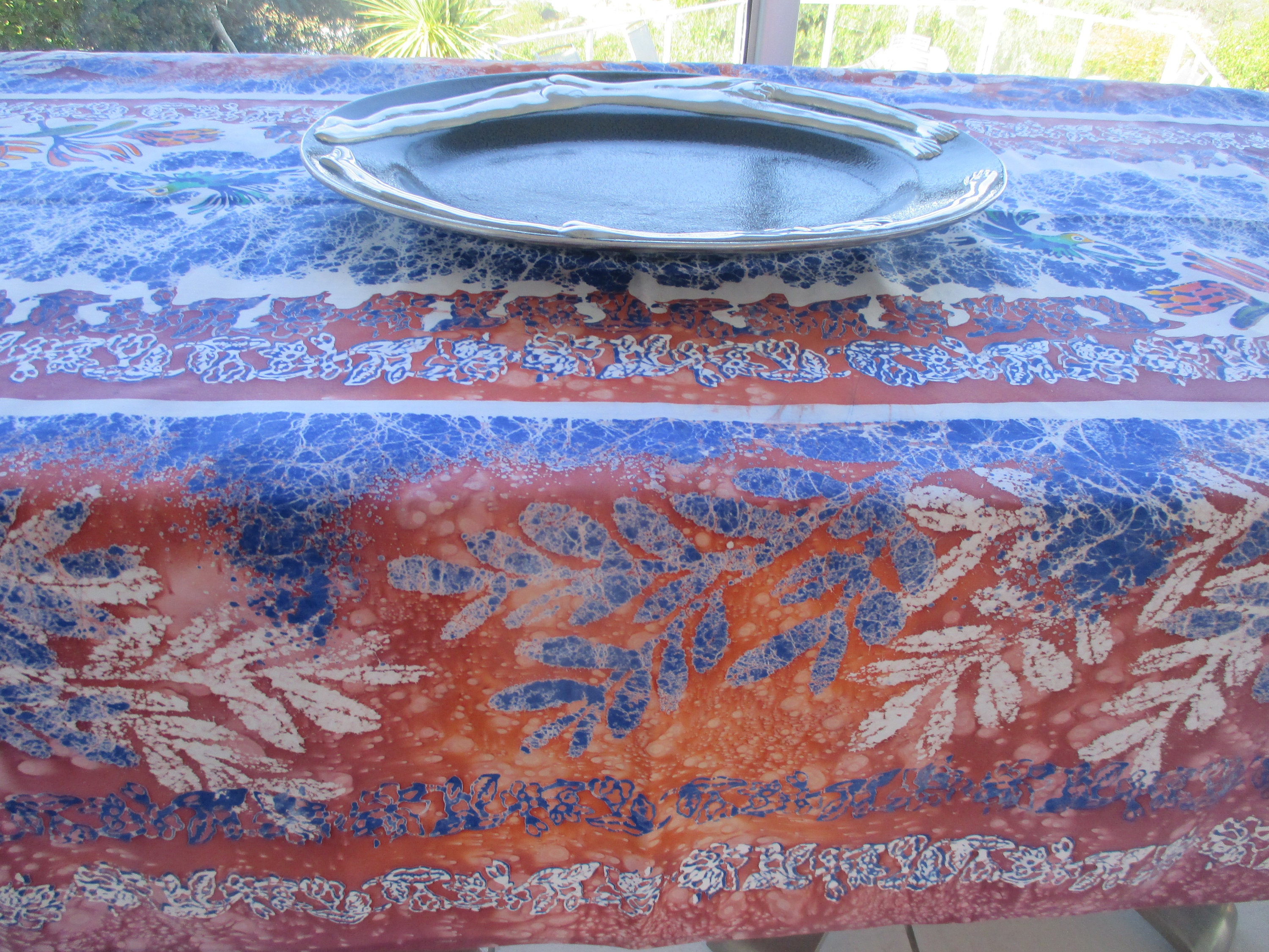 Batik Fine Art Tablecloth Protea Colorful - Etsy
