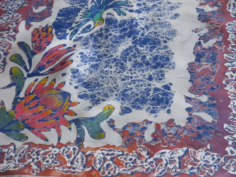 Batik Fine Art Tablecloth Protea Colorful - Etsy