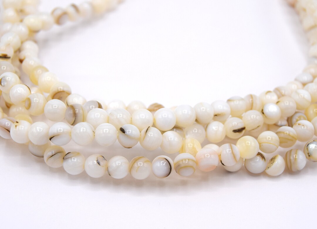 Freshwater Shell Pearls 5 Mm Round 20/50 Units PC29 - Etsy