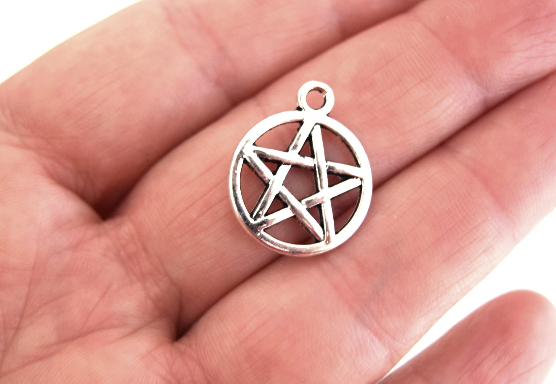 Lot Pentagrams Stars Witches Brilliant Silver 20x 17mm B60 Set - Etsy UK