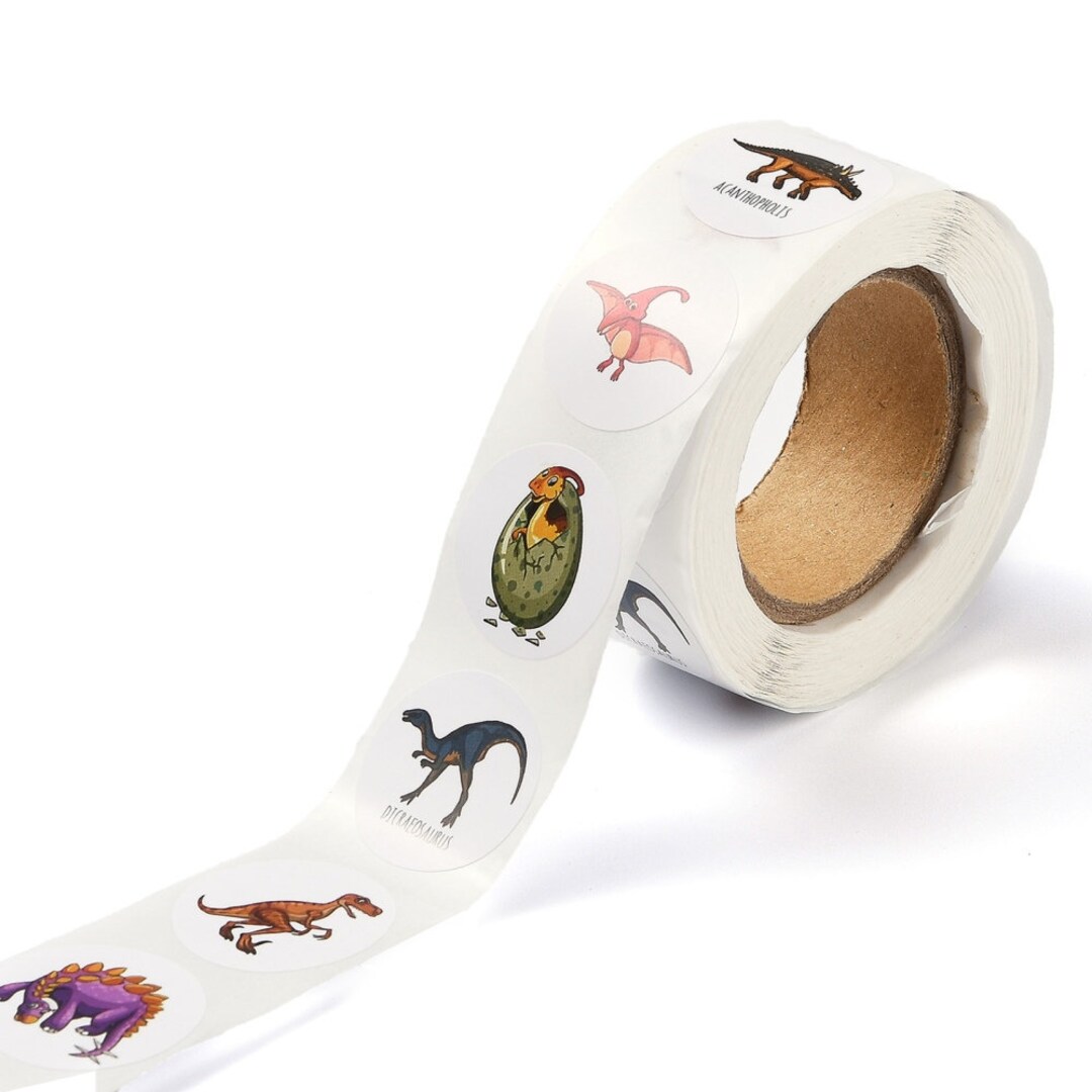 Mixed Dinosaur Round Stickers Scrapbooking Stickers 500 - Etsy