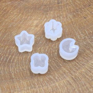 4 Mini Silicone Molds Moon Flower Star Snowflake Resin Molds - Etsy