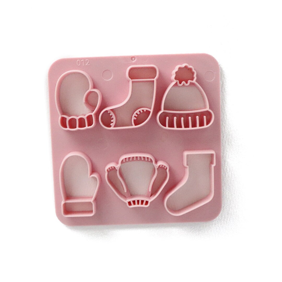 Cookie Cutter 6 Shapes Christmas Theme for Cutting Fimo Clay, Modeling ...