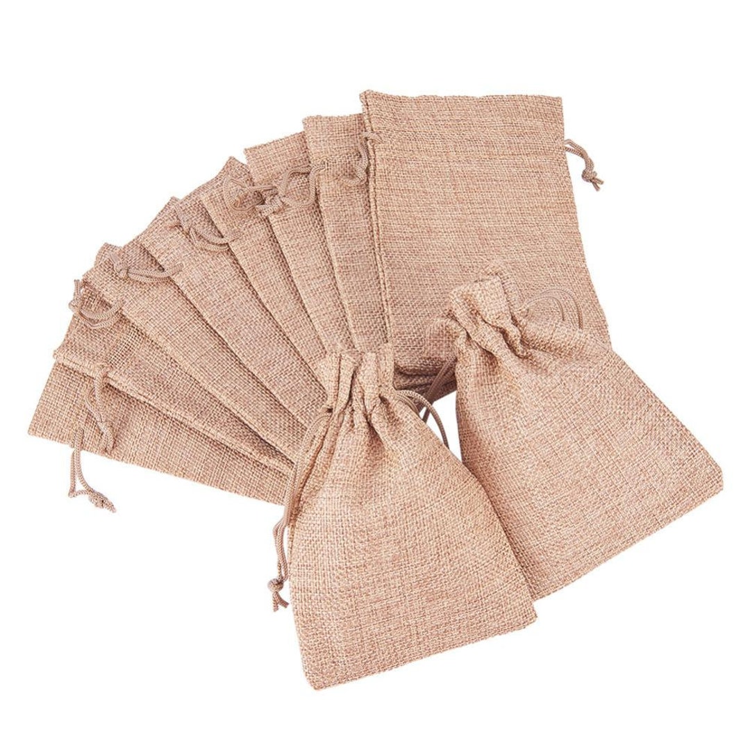 X5 Burlap Packaging Pouches Drawstring Bags, Lavender Sachet 13.5cm X 9 ...