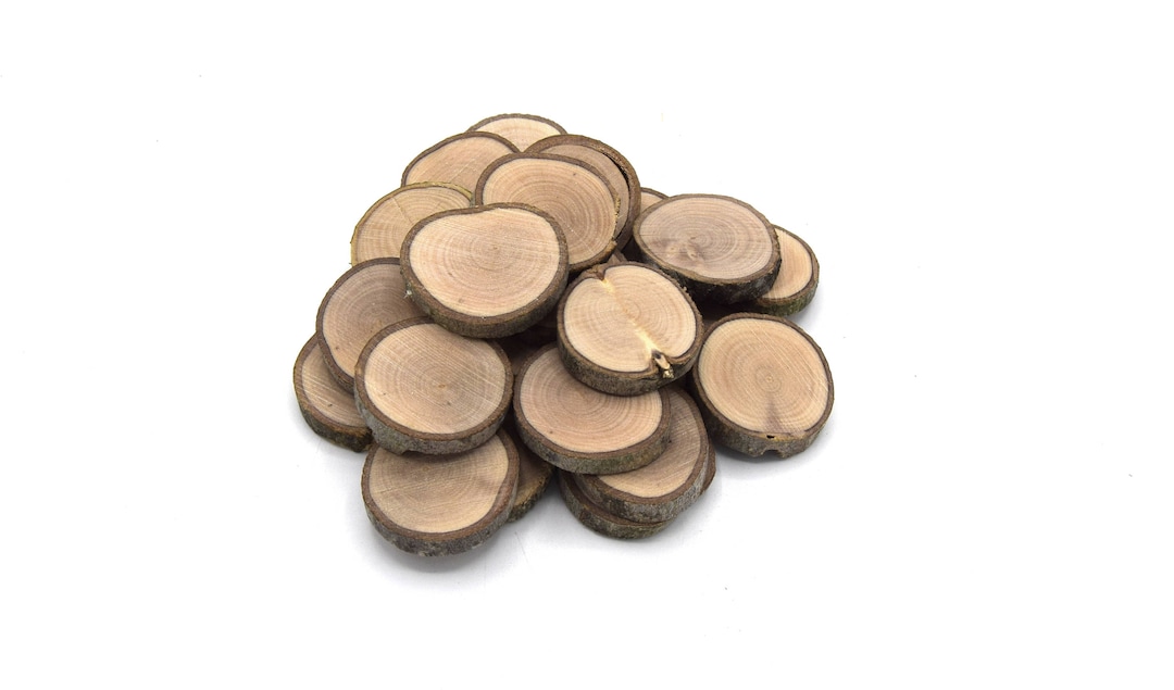 50 Olive Wood Slices for Wooden Decoration Ø20~40mm - , Unvarnished ...