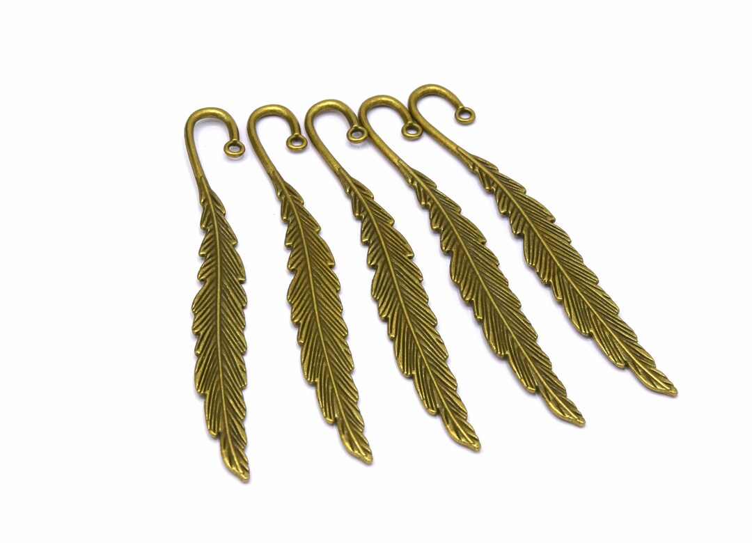 Metal Feather Bookmark Antique Bronze Color 11.5cm Pack of 5 Units - Etsy