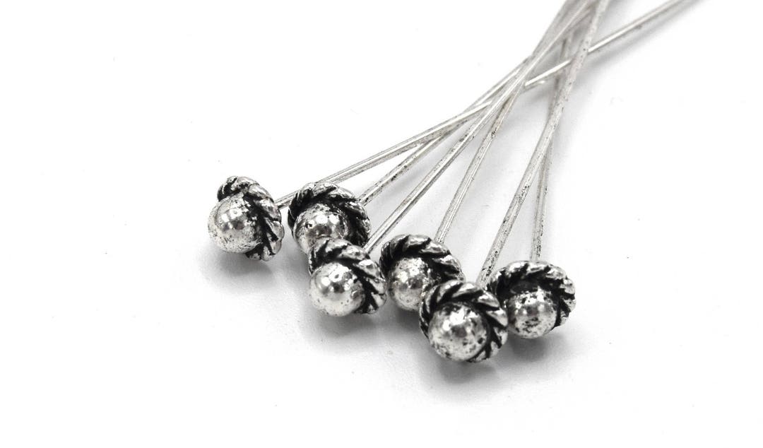 10 Silver Hat Head Studs 55x0.7 Mm AC10 - Etsy