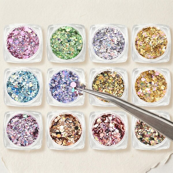 Rainbow Fimo Glitter - Etsy UK