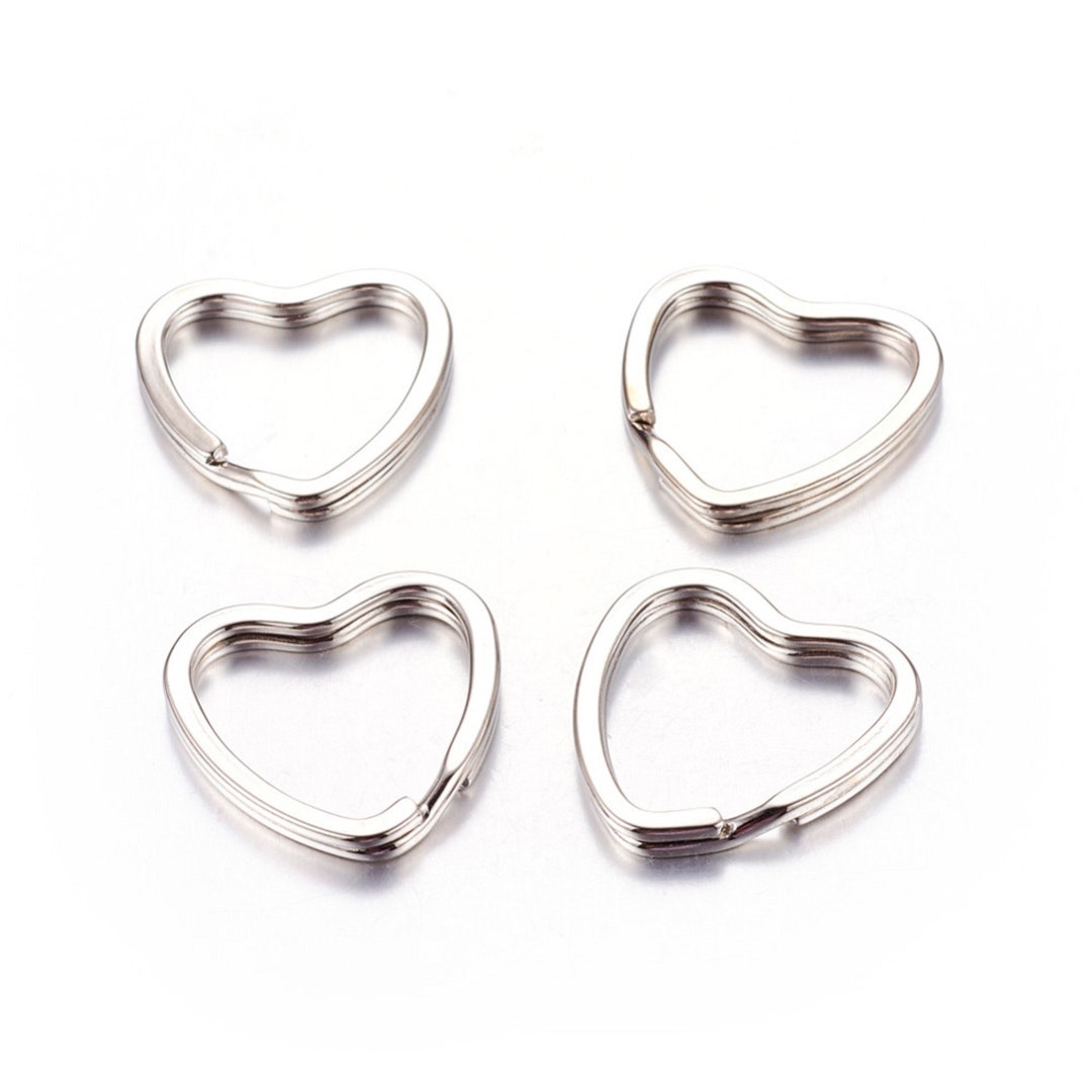 31mm Valentine's Day Jewelry Heart Shaped Split Key Chains Clasp ...