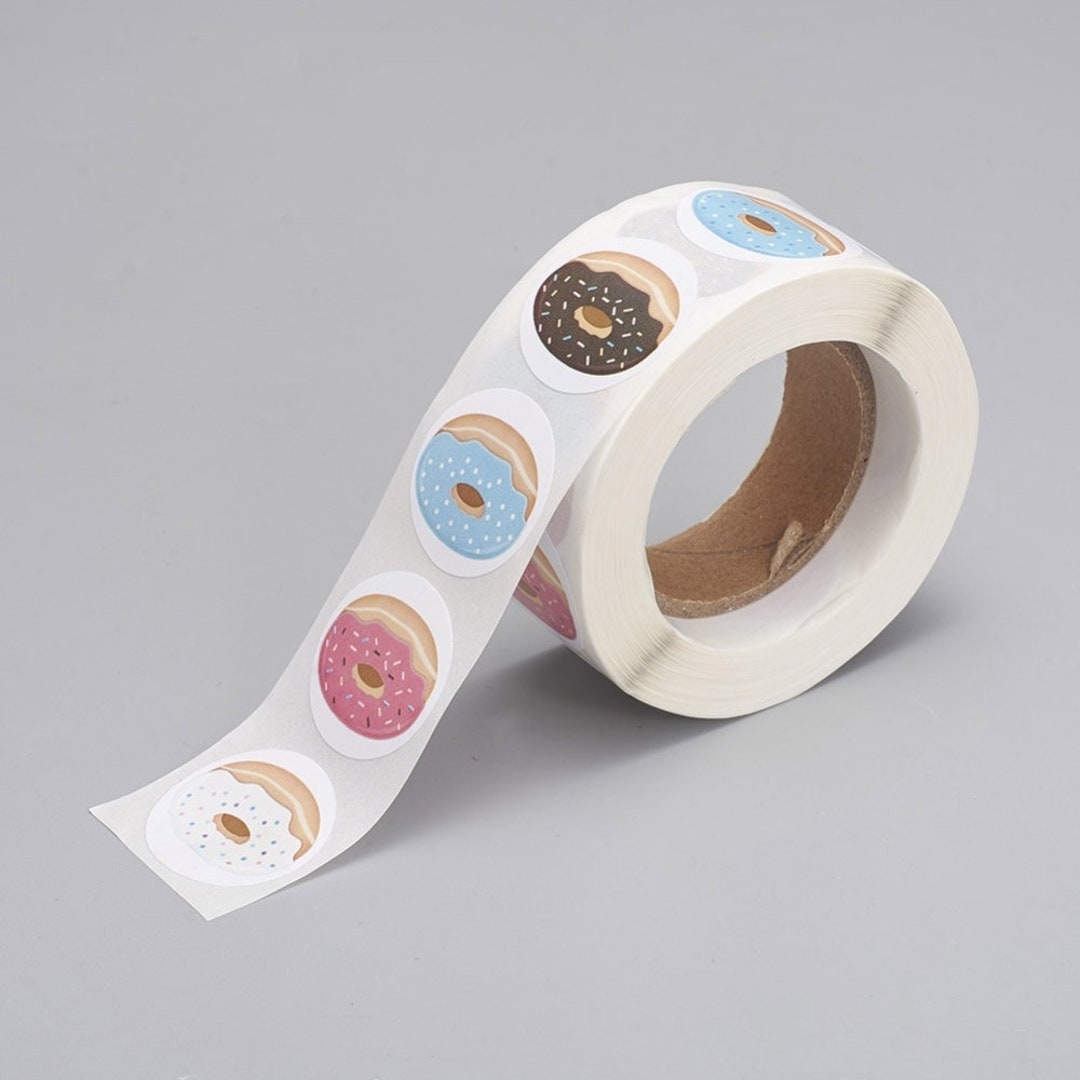Self-adhesive Round Donut Closing Labels, Stickers Roll of 500 Units - Etsy
