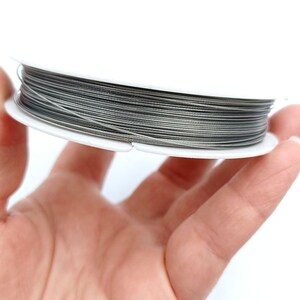50 mètres de fil en acier inoxydable, grix inox, 0.45 mm FA01 - Etsy France