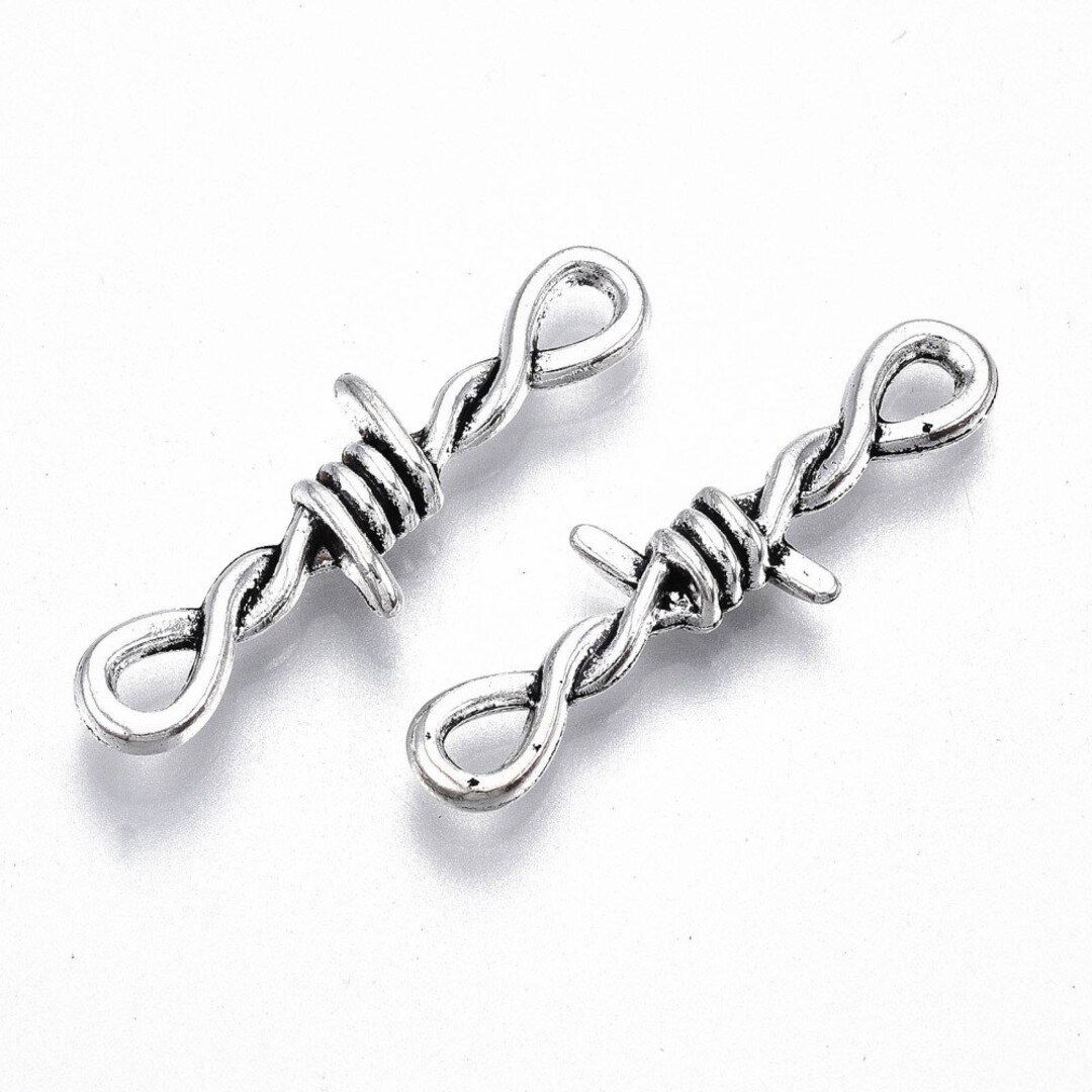 Set of 2 Silver Metal Dna Spiral Connectors for DIY Jewelry C27 - Etsy