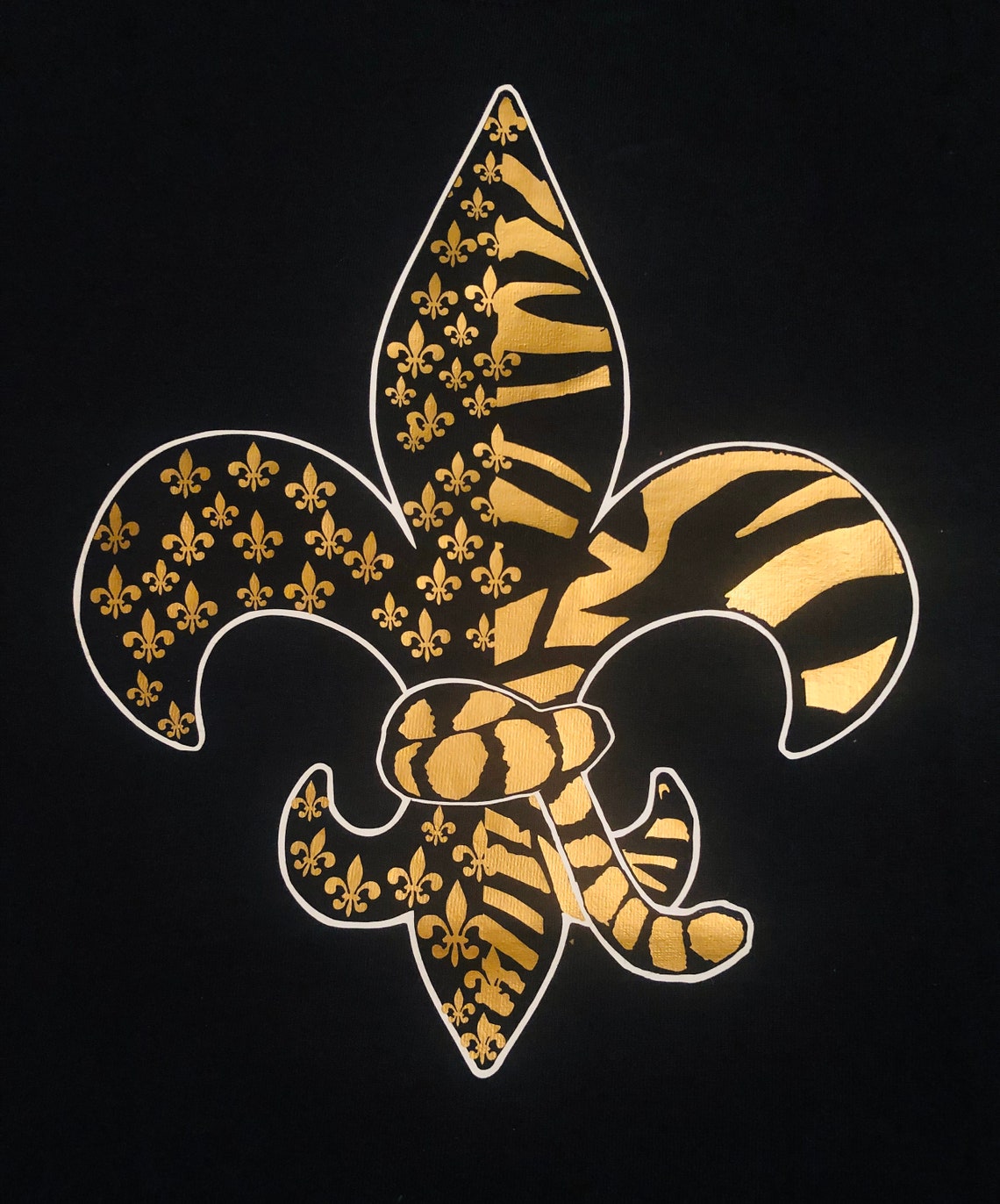 Saints/LSU Fleur de Lis T-Shirt | Etsy