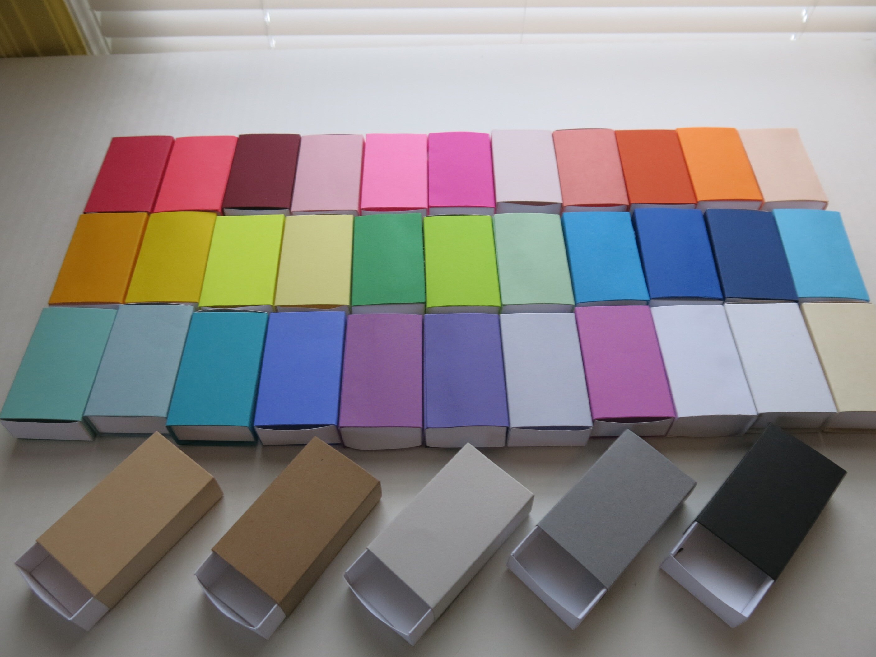 Custom Quantity and Color Sliding Boxes Matchbox Shape Party | Etsy