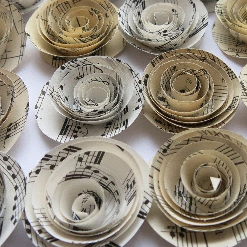 Music Note Flowers - Etsy