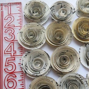 Sheet Music Paper Flowers for Centerpiece, Musical Theme Party ...