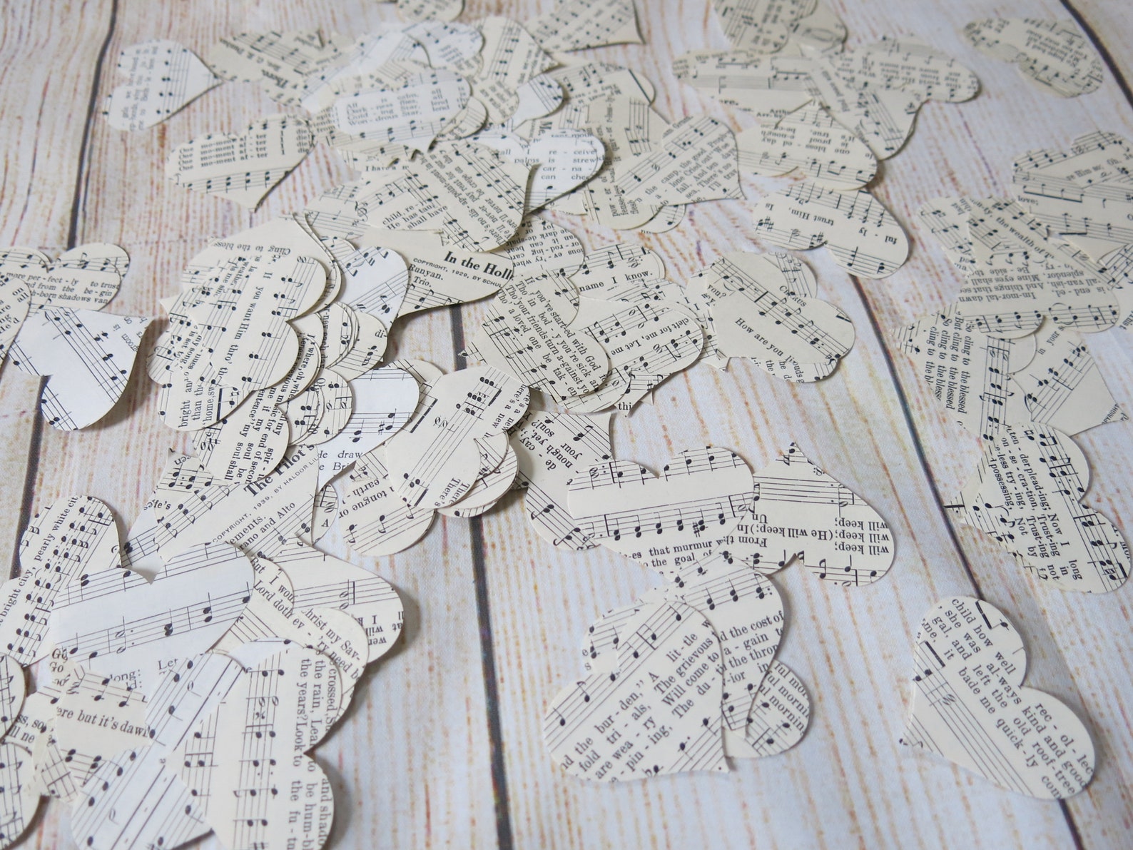 Vintage Music Hearts Confetti Music Theme Party Wedding - Etsy