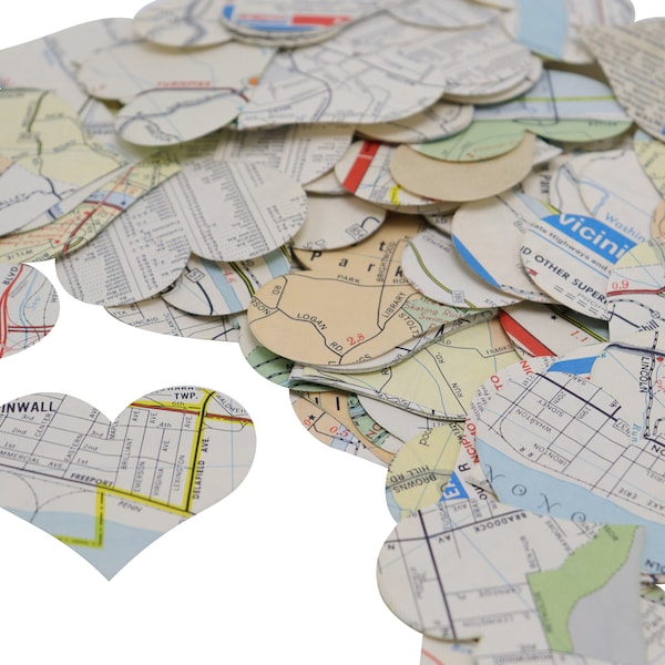 Map Confetti - Etsy