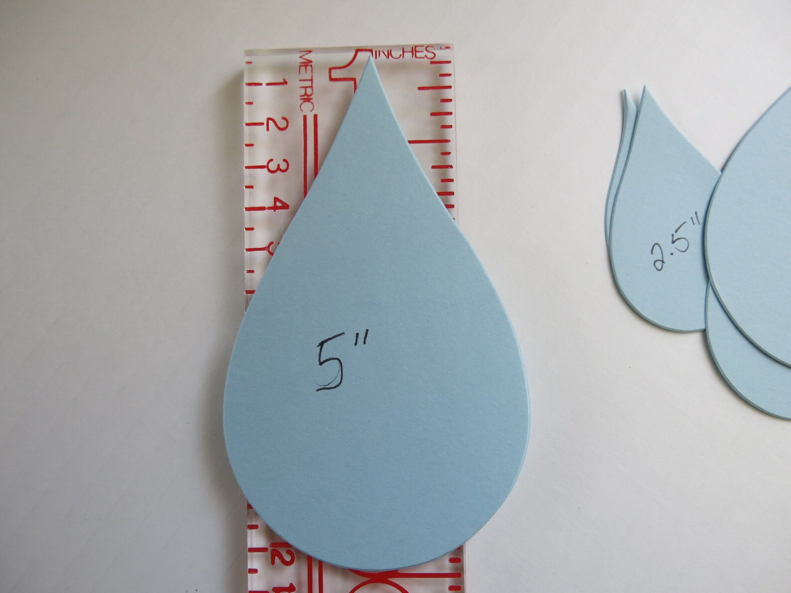 Rain Drop Die Cut Shapes 6 Sizes Raindrops Bulletin Board | Etsy