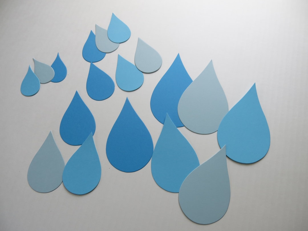 Rain Drop Die Cut Shapes, 6 Sizes Raindrops, Bulletin Board Ideas ...