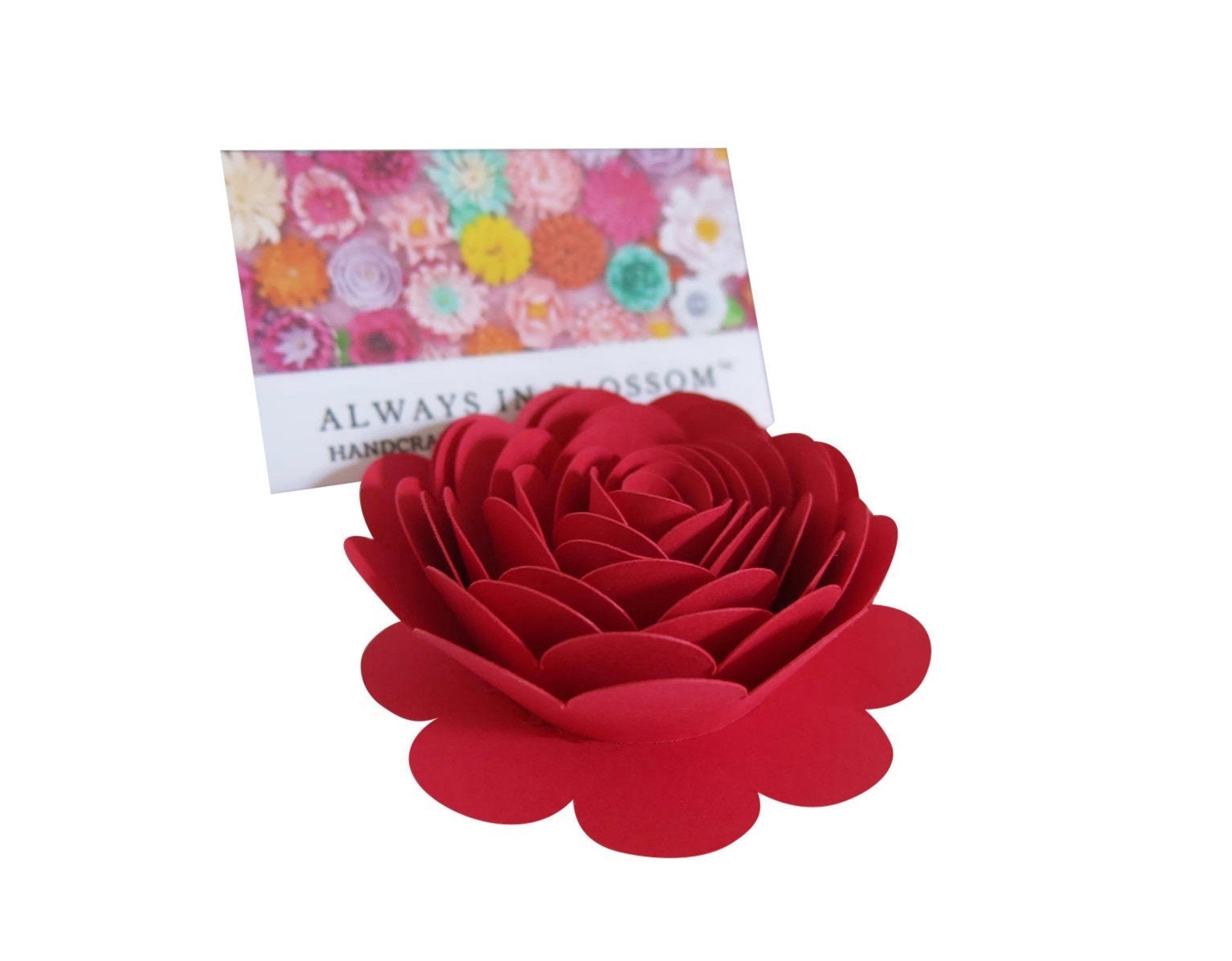 Bright Red Paper Flowers Set of 6 3 Inch Rose Wedding Table - Etsy