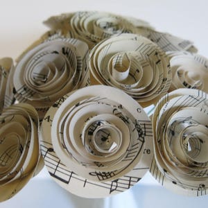 Sheet Music Paper Flowers for Centerpiece, Musical Theme Party ...