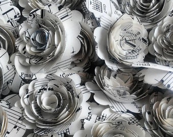 Music Paper Flowers | Etsy