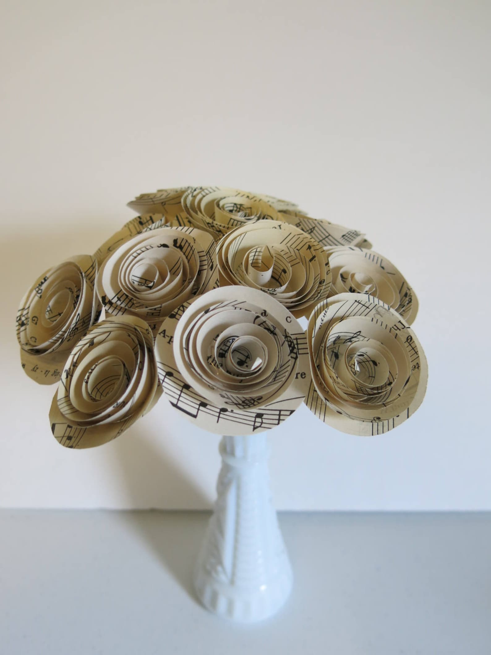 Sheet Music Paper Flowers for Centerpiece Musical Theme Party - Etsy